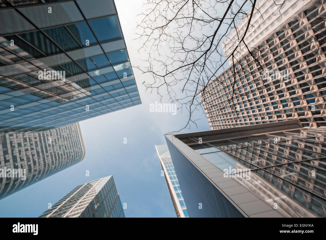 Wide Lens View of Modern Buildings. Business Concept Stock Photo - Alamy