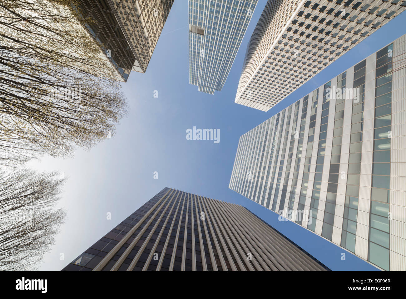Wide Lens View of Modern Buildings. Business Concept Stock Photo - Alamy