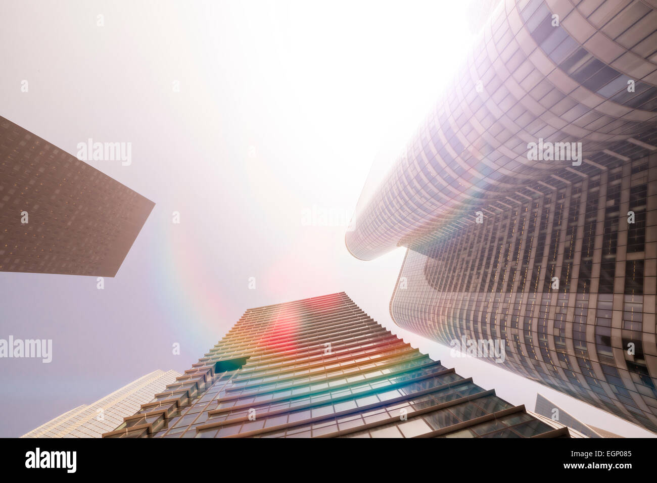 Wide Lens View of Modern Buildings. Business Concept Stock Photo - Alamy