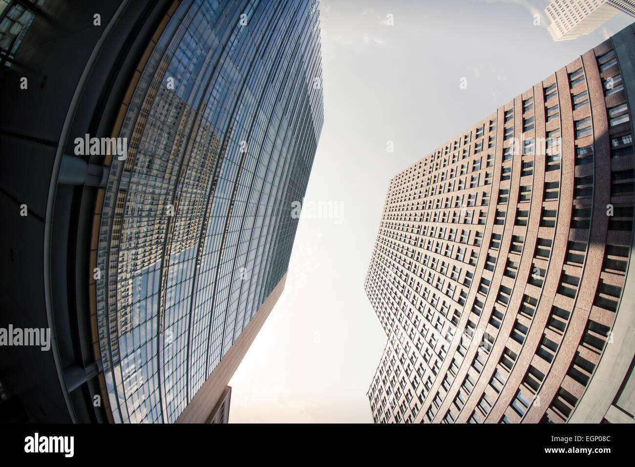 Wide Lens View of Modern Buildings. Business Concept Stock Photo - Alamy