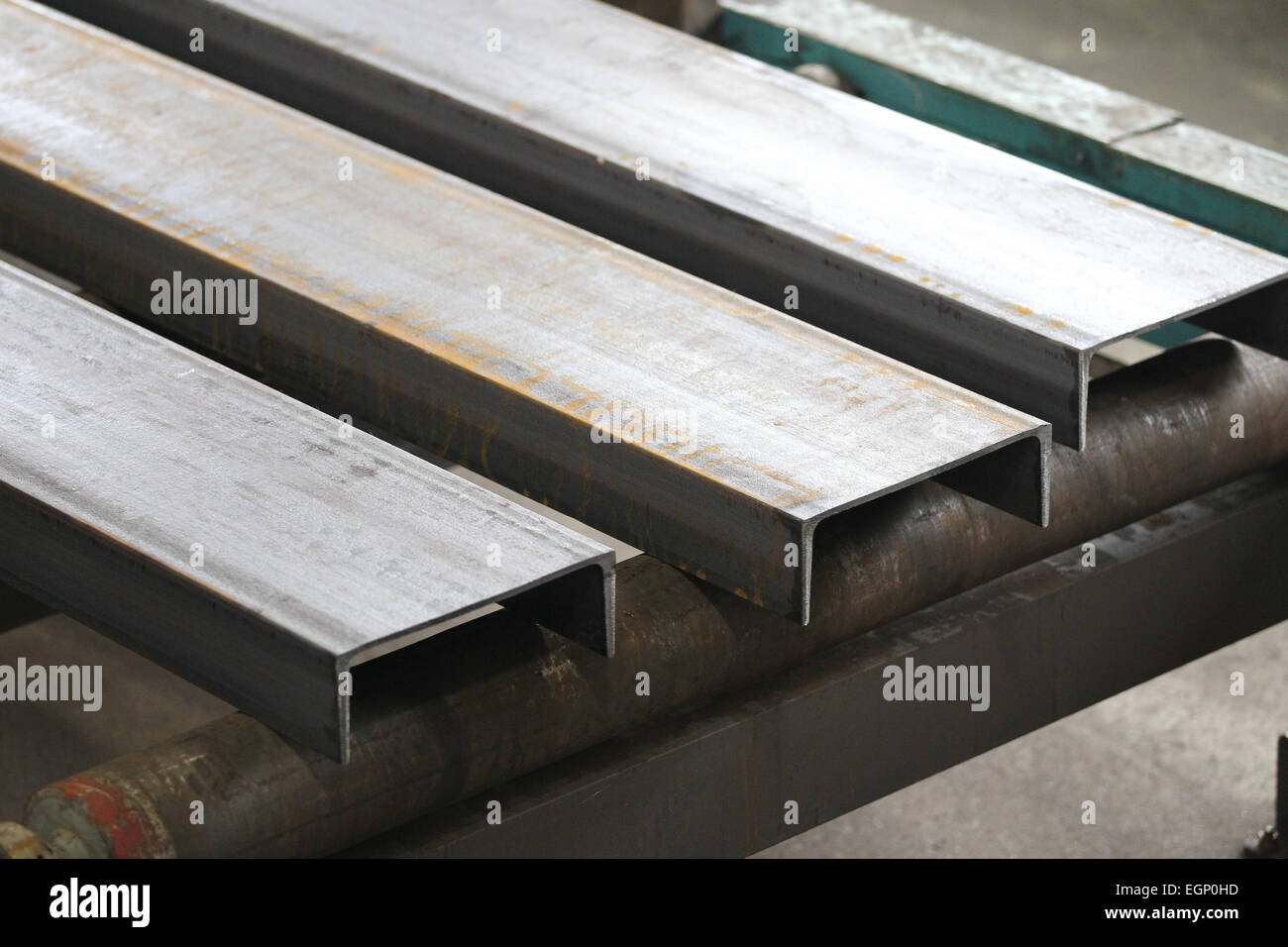 metal profile channel for use in structures, warehouse Stock Photo - Alamy