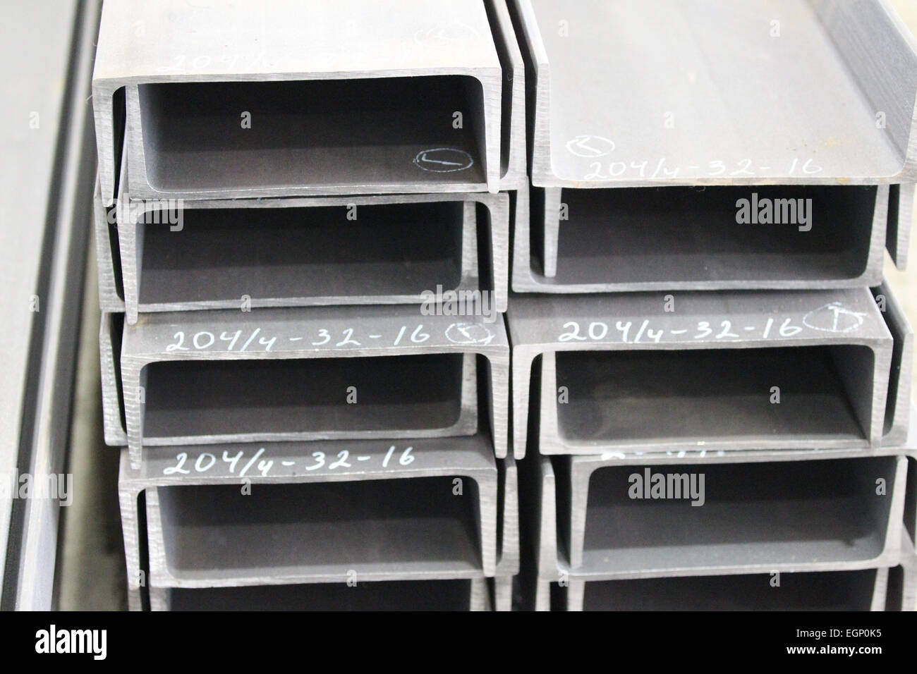 metal profile channel for use in structures, warehouse Stock Photo - Alamy