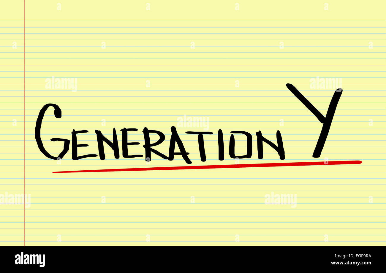 Generation Y Concept Stock Photo - Alamy