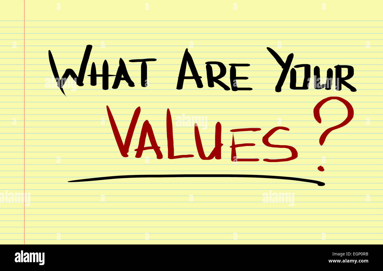 What Are Your Values Concept Stock Photo - Alamy