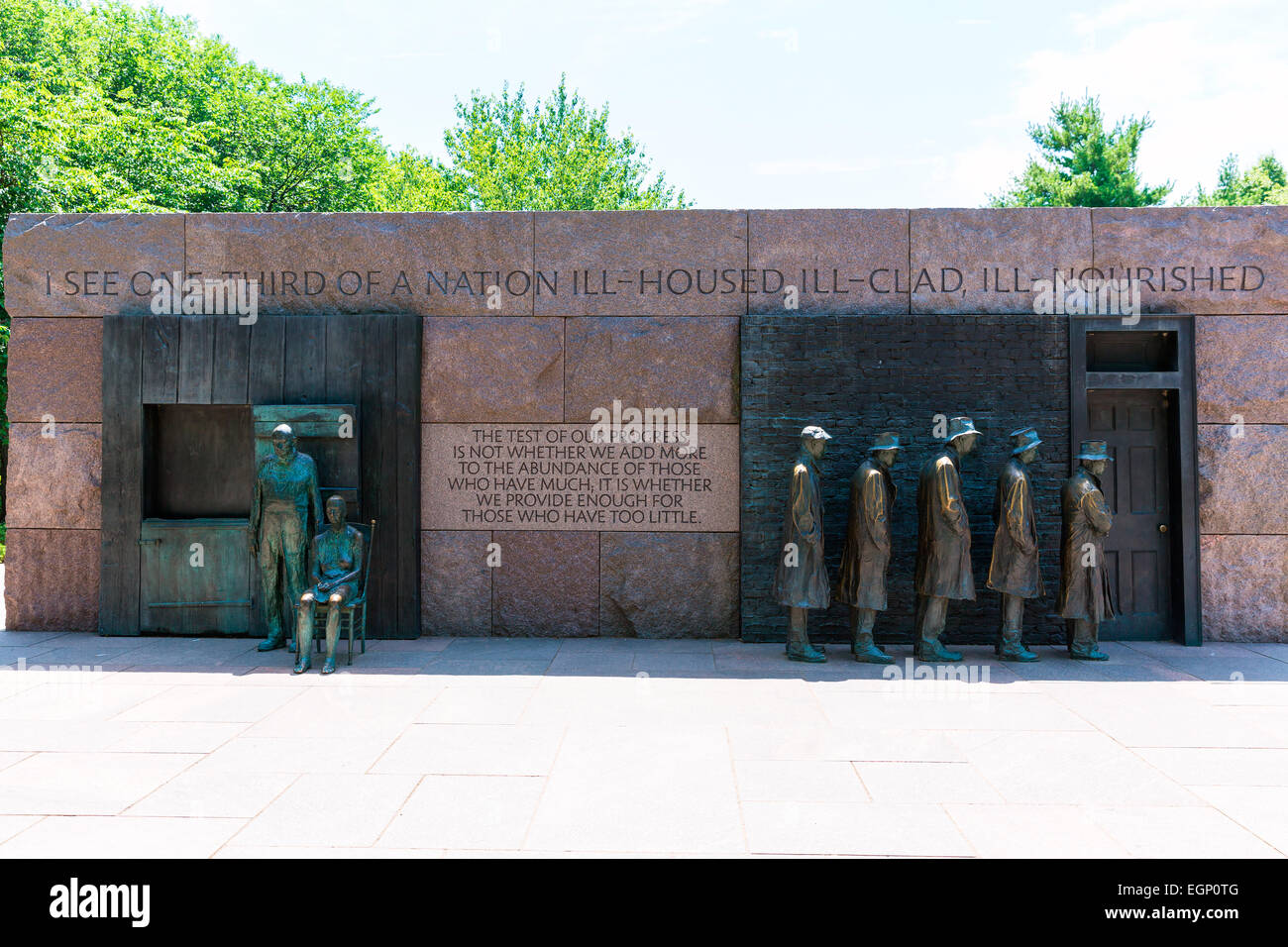 Franklin Delano Roosevelt Memorial in Washington Great Depression ...