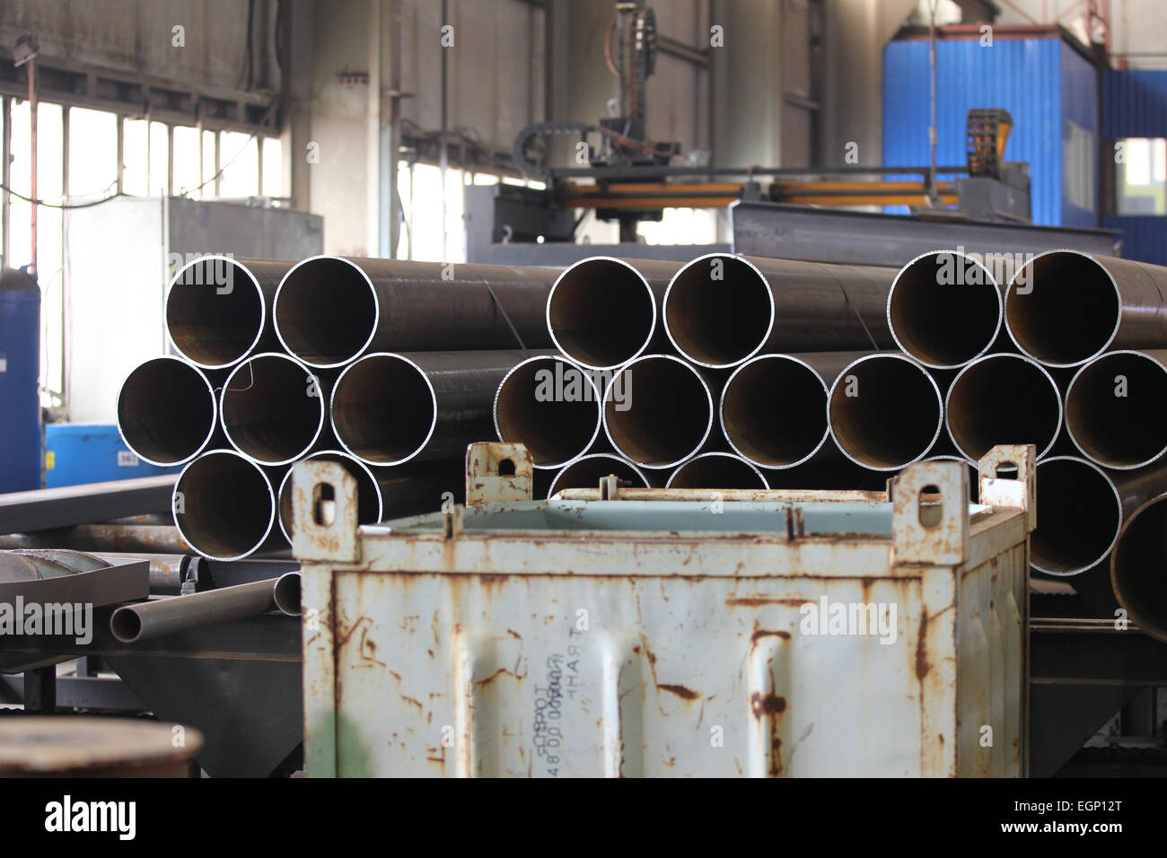 Metal profiles pipe foundation for building structures, steel Stock ...