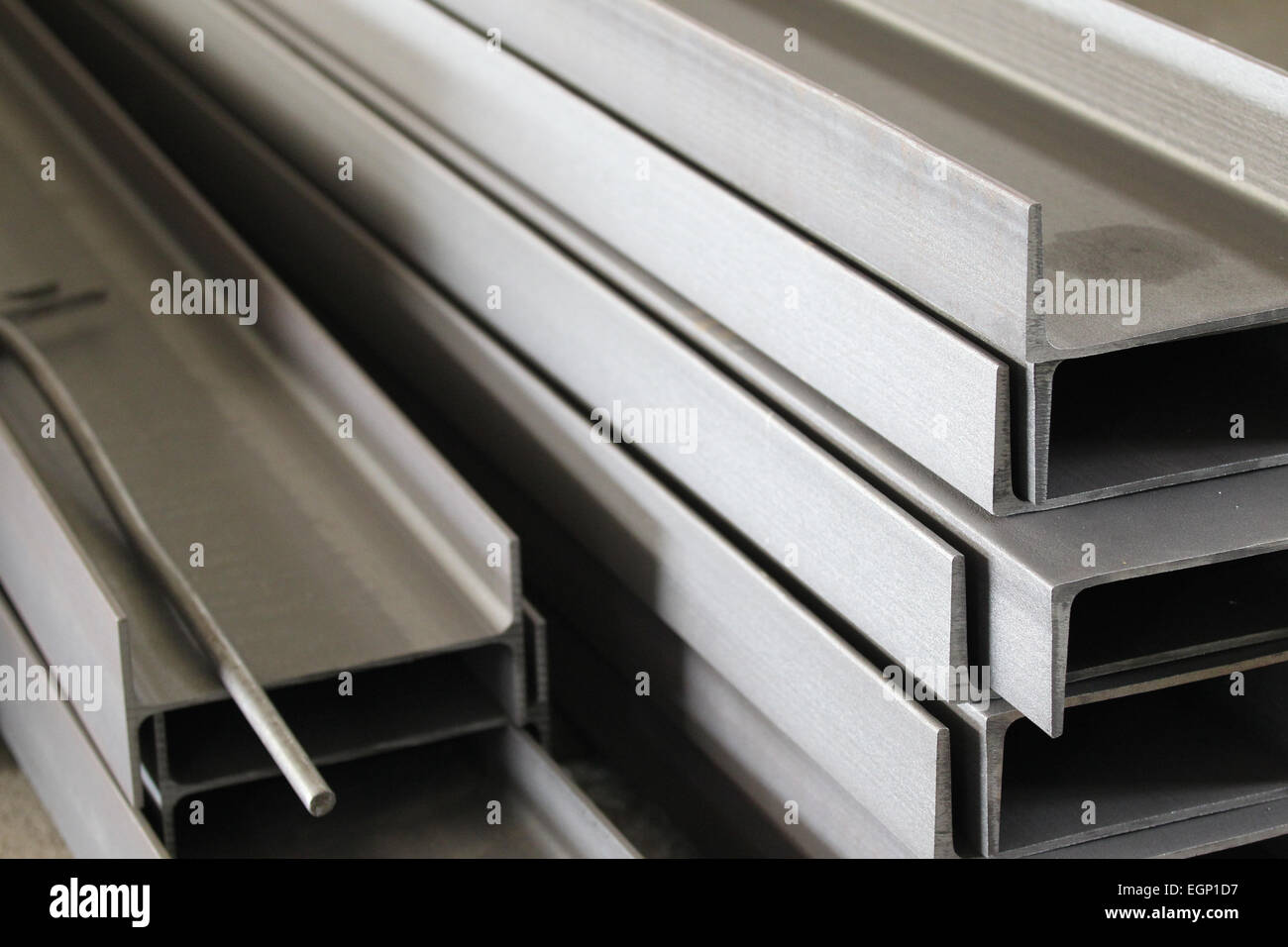 metal profile channel for use in structures, warehouse Stock Photo - Alamy