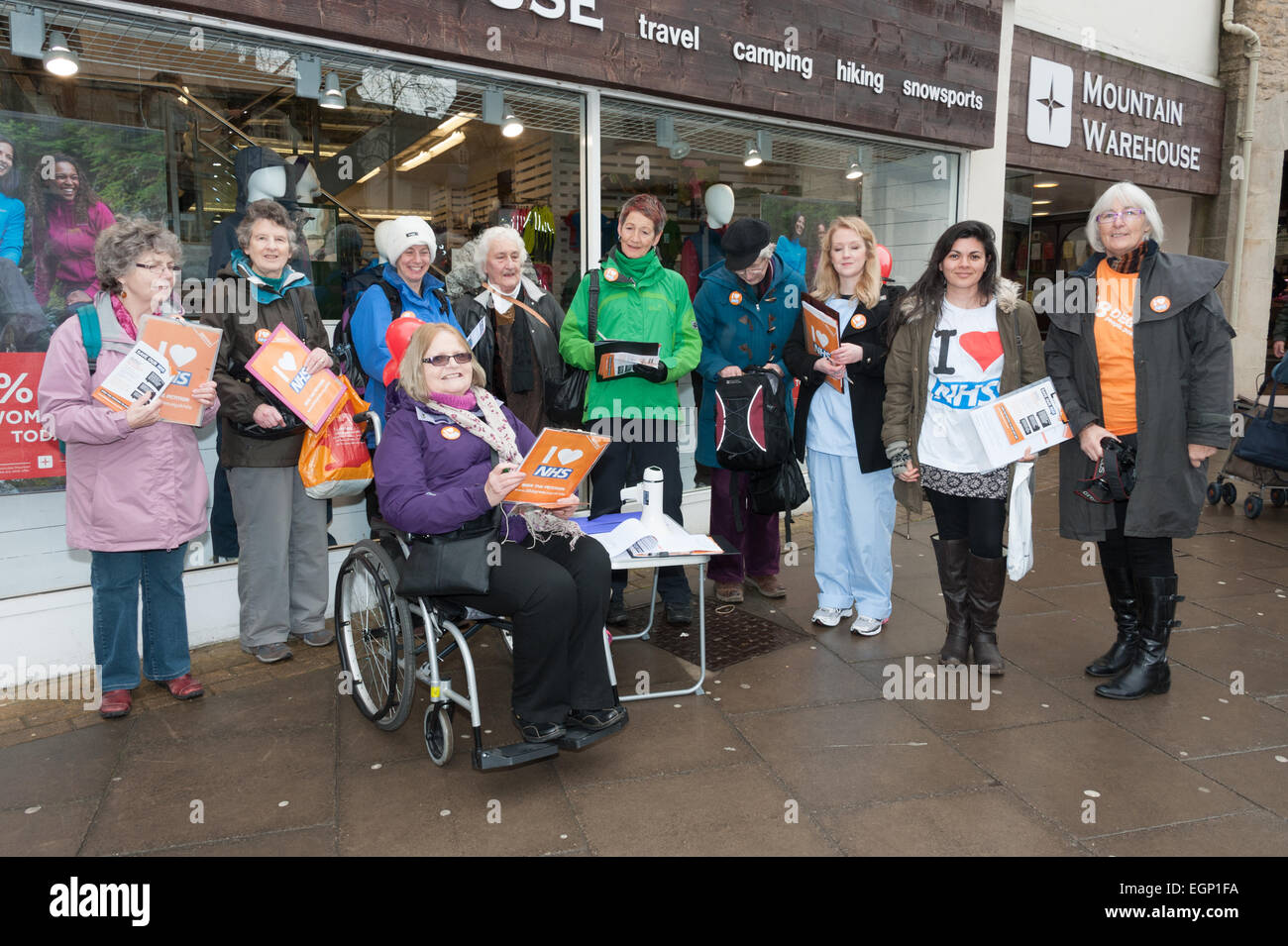Witney, Oxfordshire. UK. 28th February, 2015. Campaign group 38 Degrees ...
