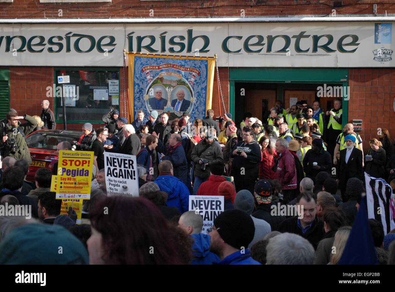 Newcastle newcastle upon tyne unite demo demonstration hi-res stock ...
