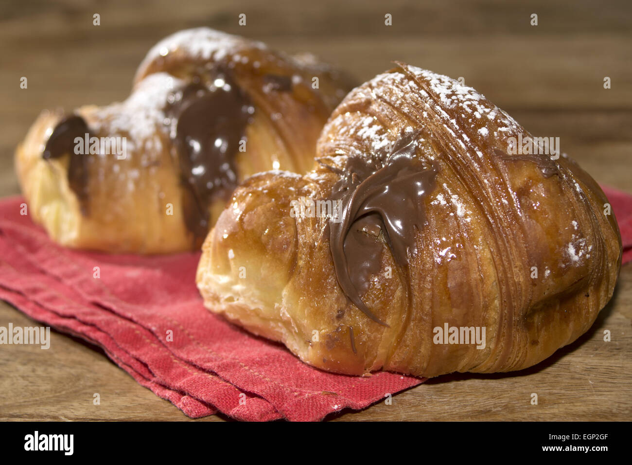 typical Italian breakfast with chocolate croissant Stock Photo - Alamy