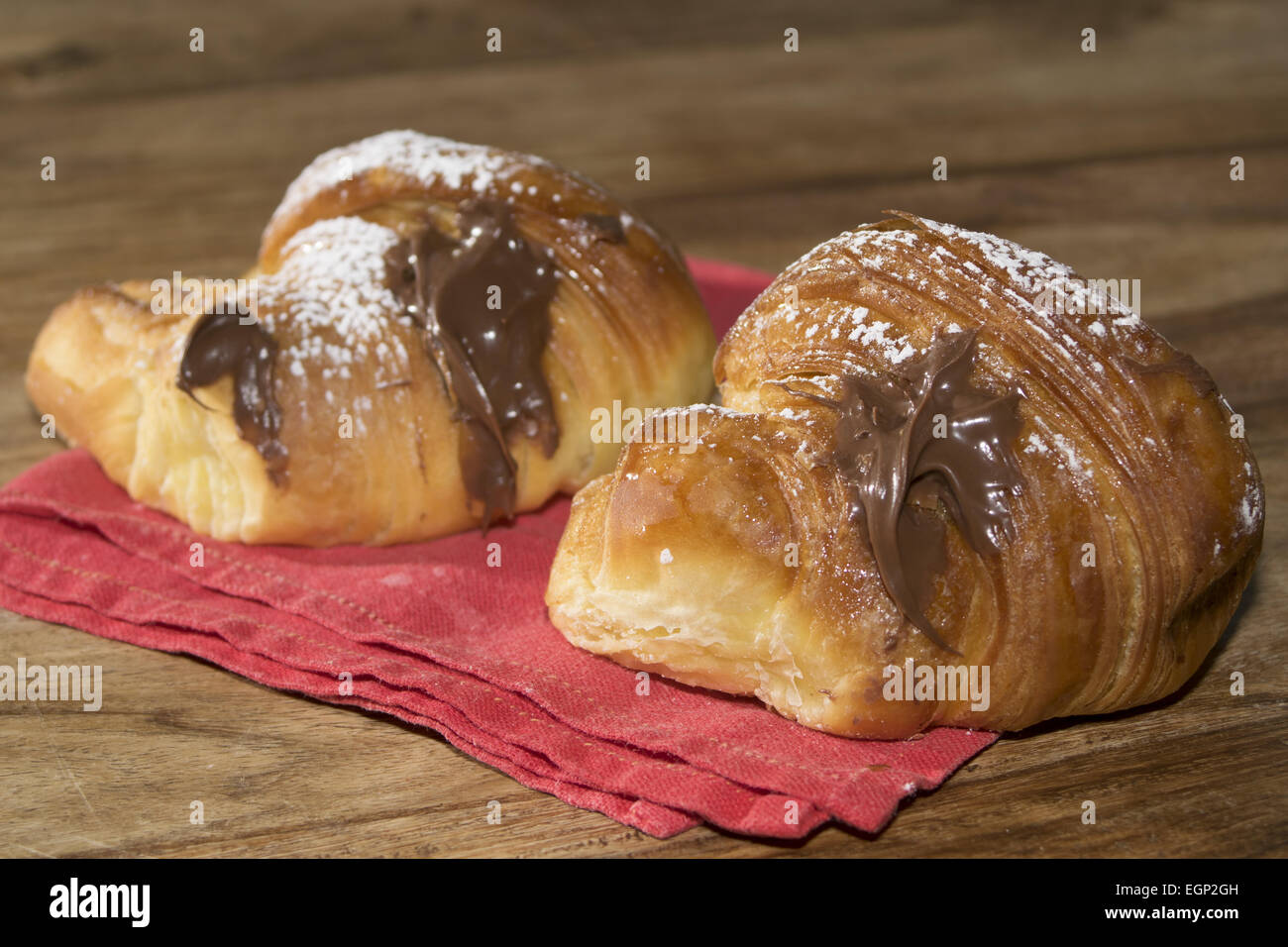 typical Italian breakfast with chocolate croissant Stock Photo - Alamy