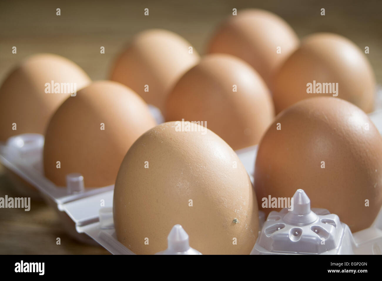 a box of fresh eggs of farm Stock Photo - Alamy