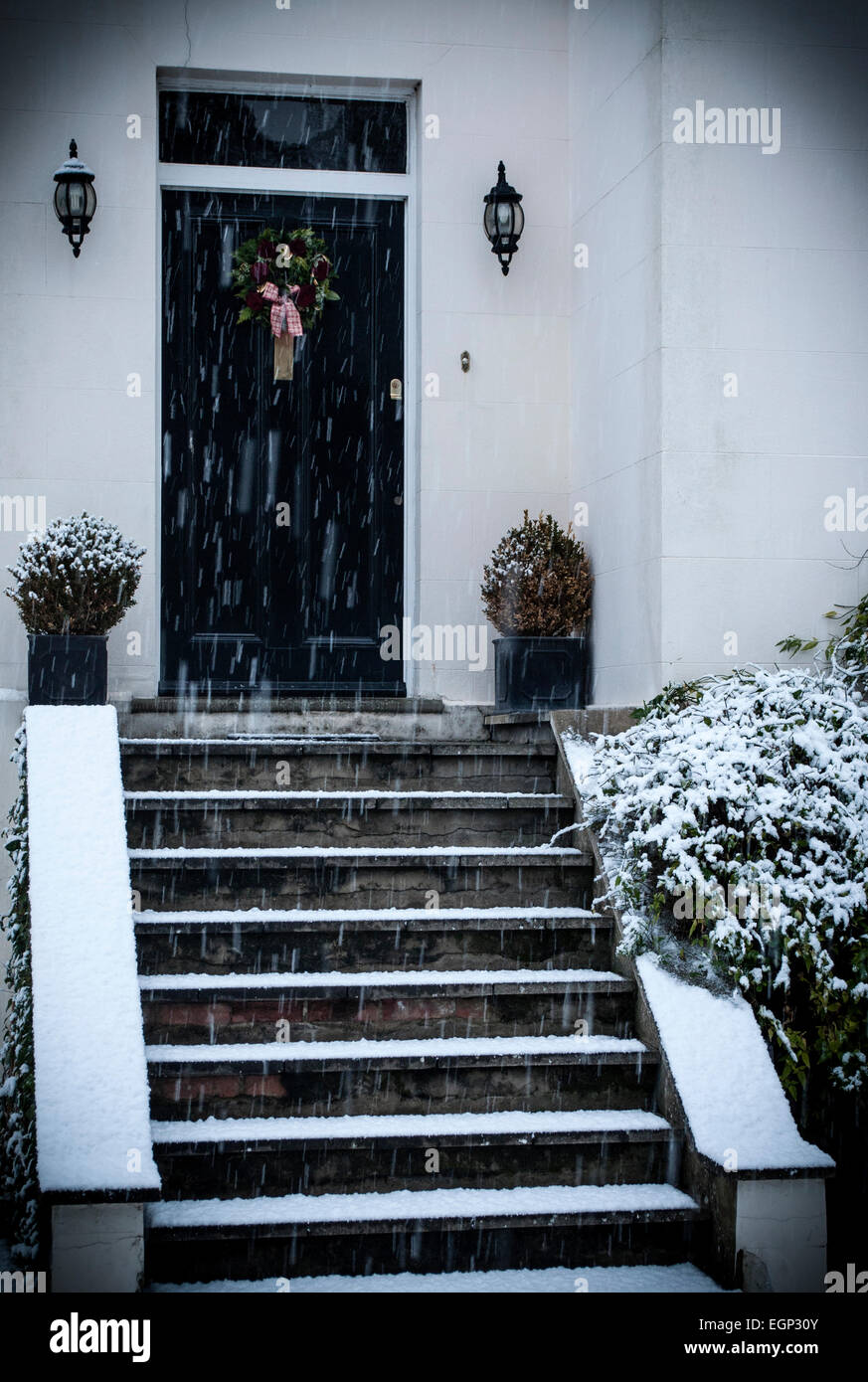 Georgian house snow winter hi-res stock photography and images - Alamy