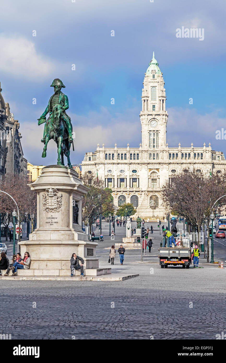 Dom pedro iv equestrian statue hi-res stock photography and images - Alamy