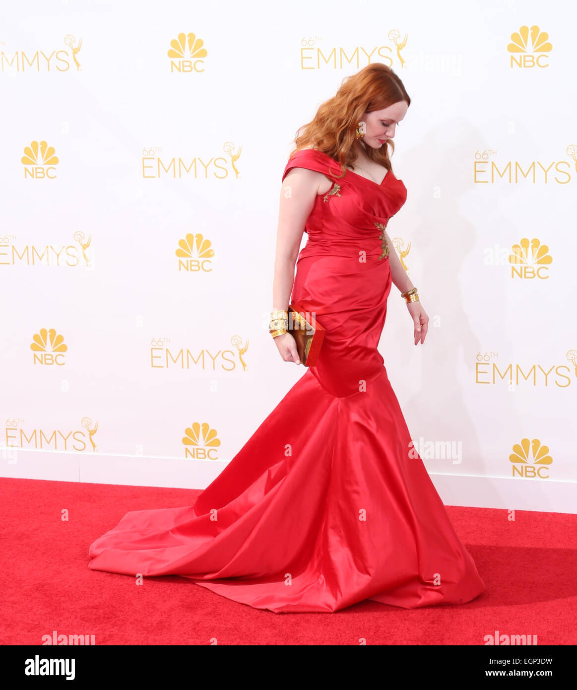 Christina hendricks emmy 66th hi-res stock photography and images - Alamy