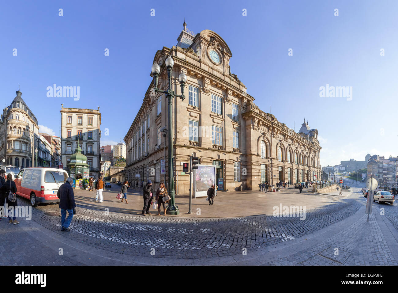 Porto, Portugal. Sao Bento railway station, one of the most important ...