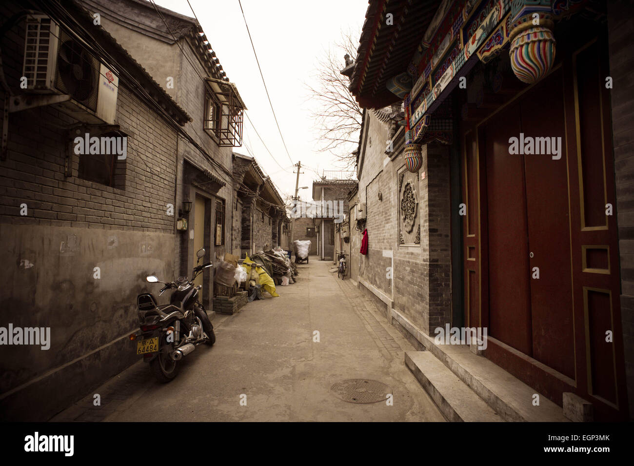 Alley in the Hutongs in Gulou, Beijing, China Stock Photo - Alamy