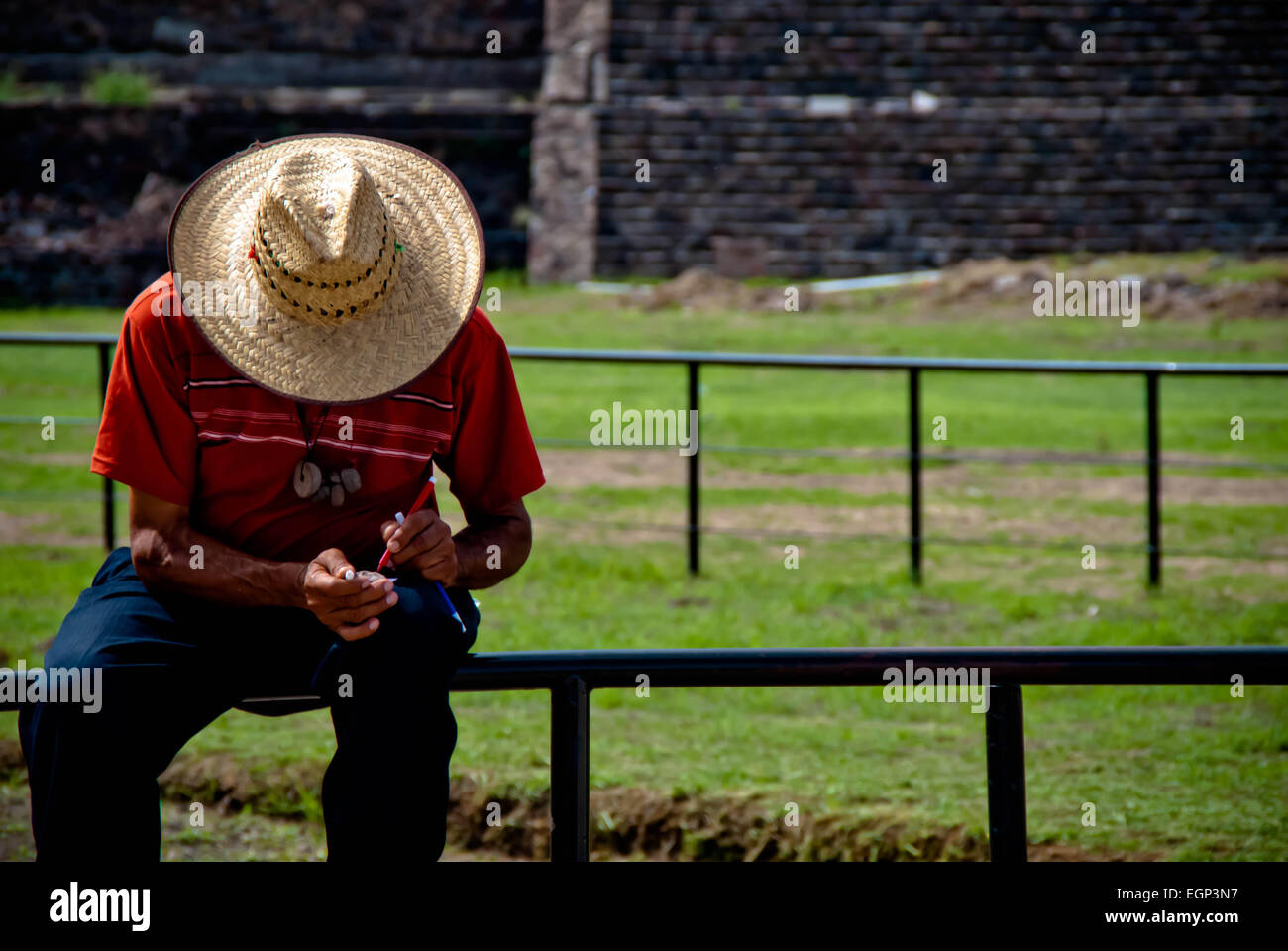 Man sitting on a pyramid hi-res stock photography and images - Alamy