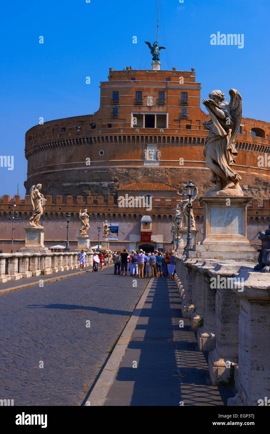 Sant Angelo Castle, Sant Angelo Bridge, Sant Angelo Castel, Mausoleum of Hadrian, Rome, Lazio ...