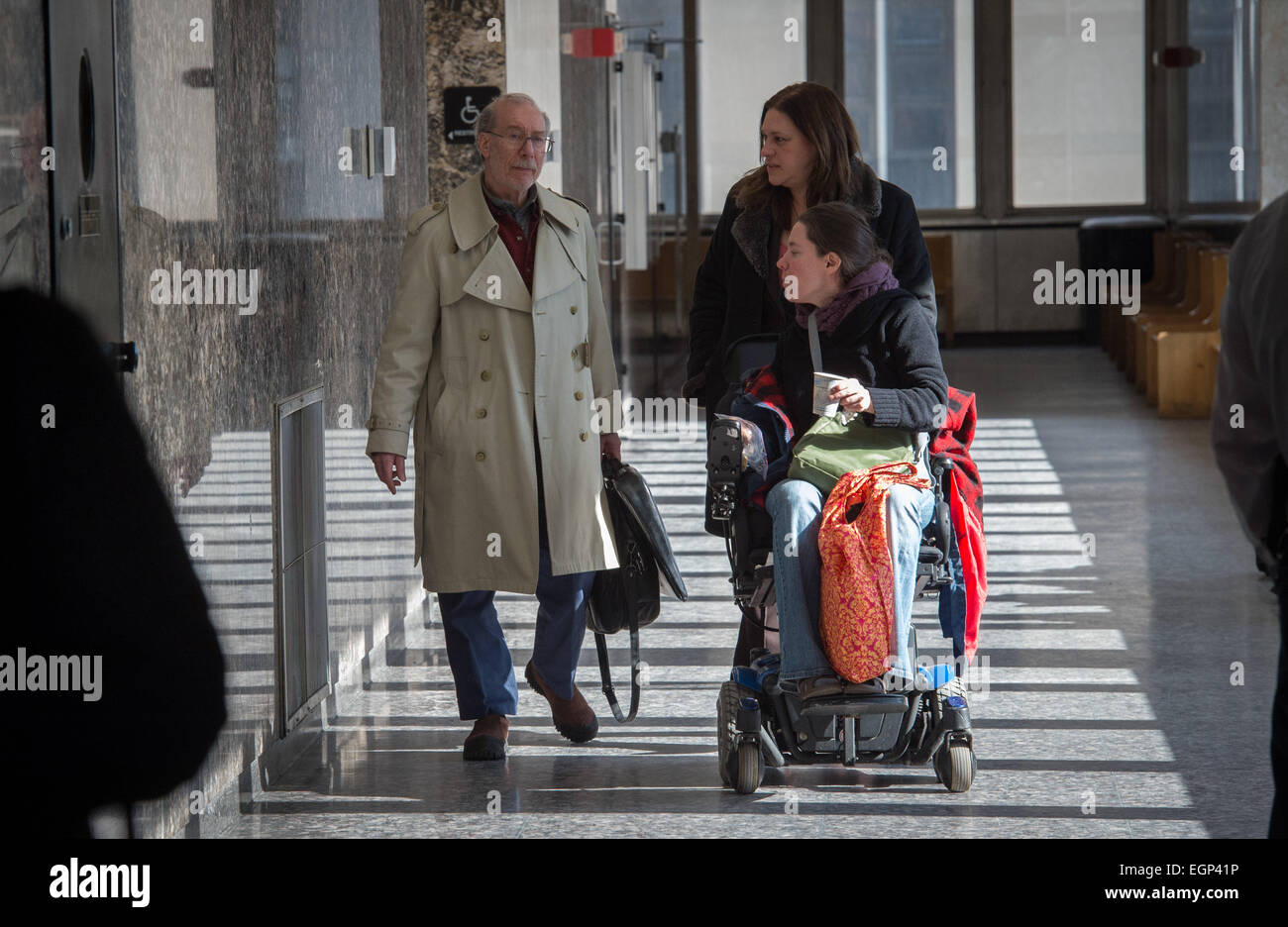 Manhattan, New York, USA. 27th Feb, 2015. STANLEY PATZ and his daughter ...