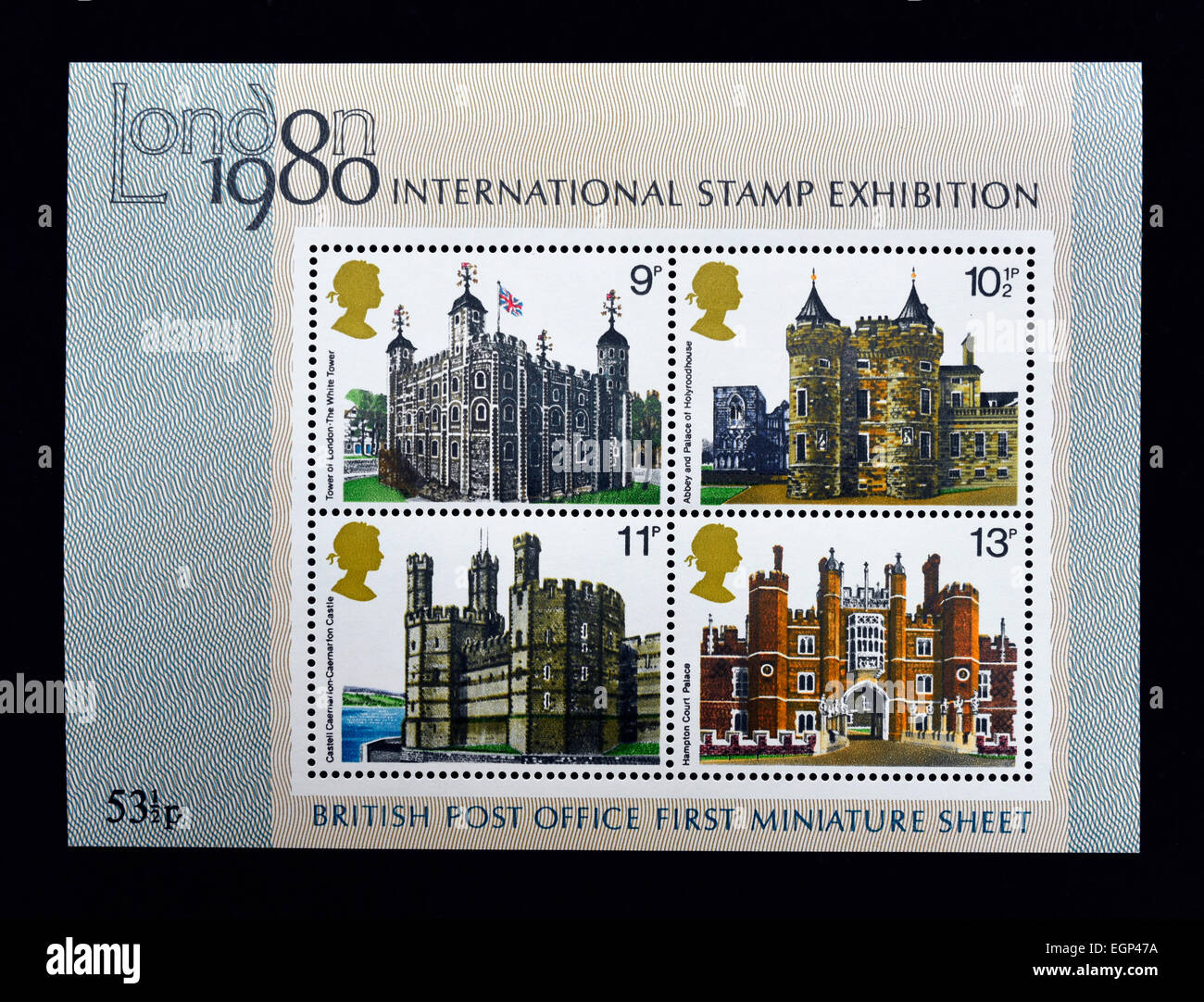 Postage stamps. Great Britain. Queen Elizabeth II. 1980. London 1980 ...