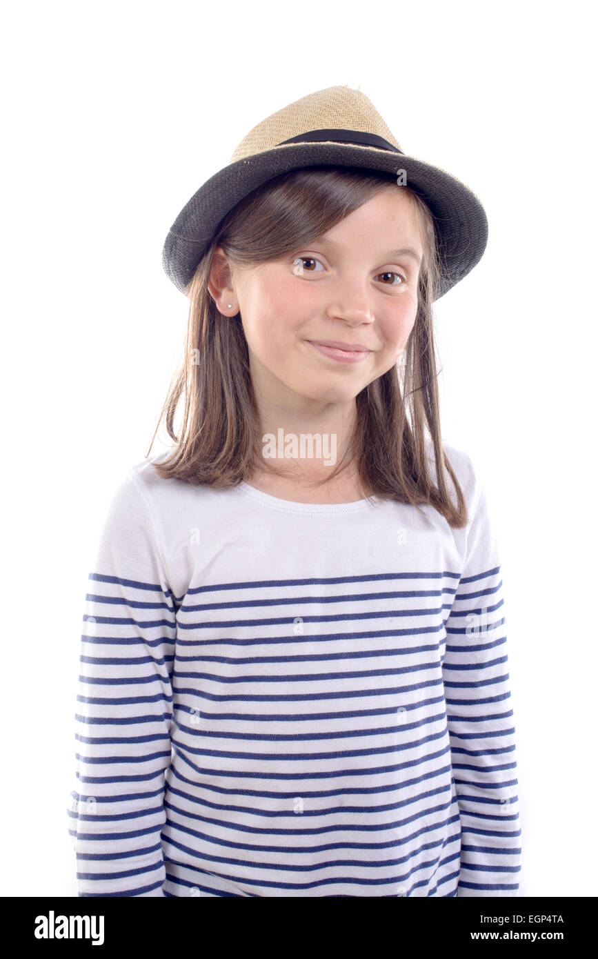 a young girl on the white background Stock Photo - Alamy