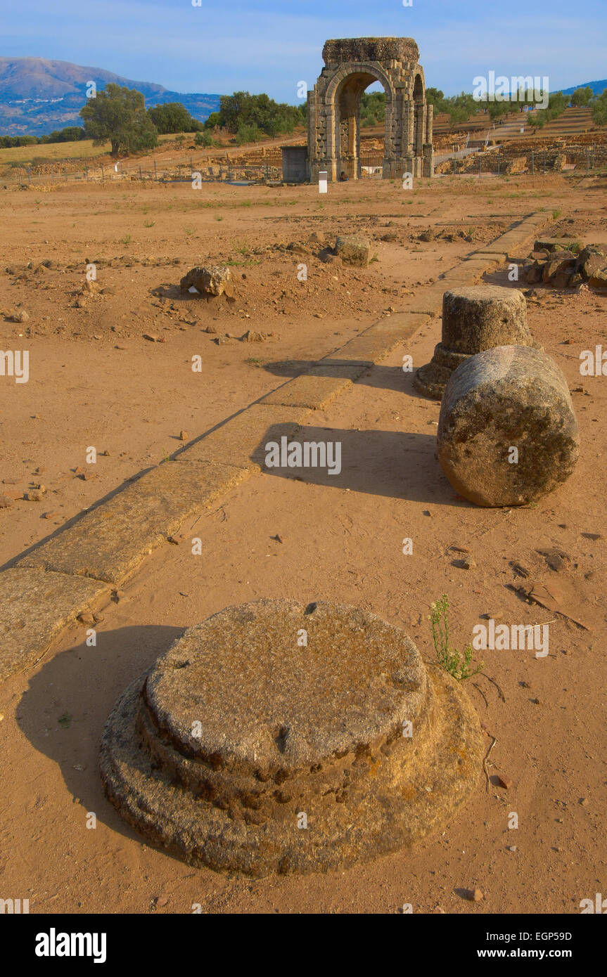 Roman arch of caparra 1st 2nd century hi-res stock photography and ...