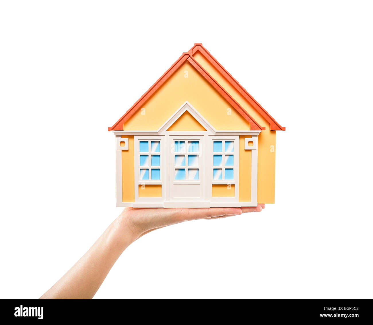 Hand holding house Stock Photo - Alamy