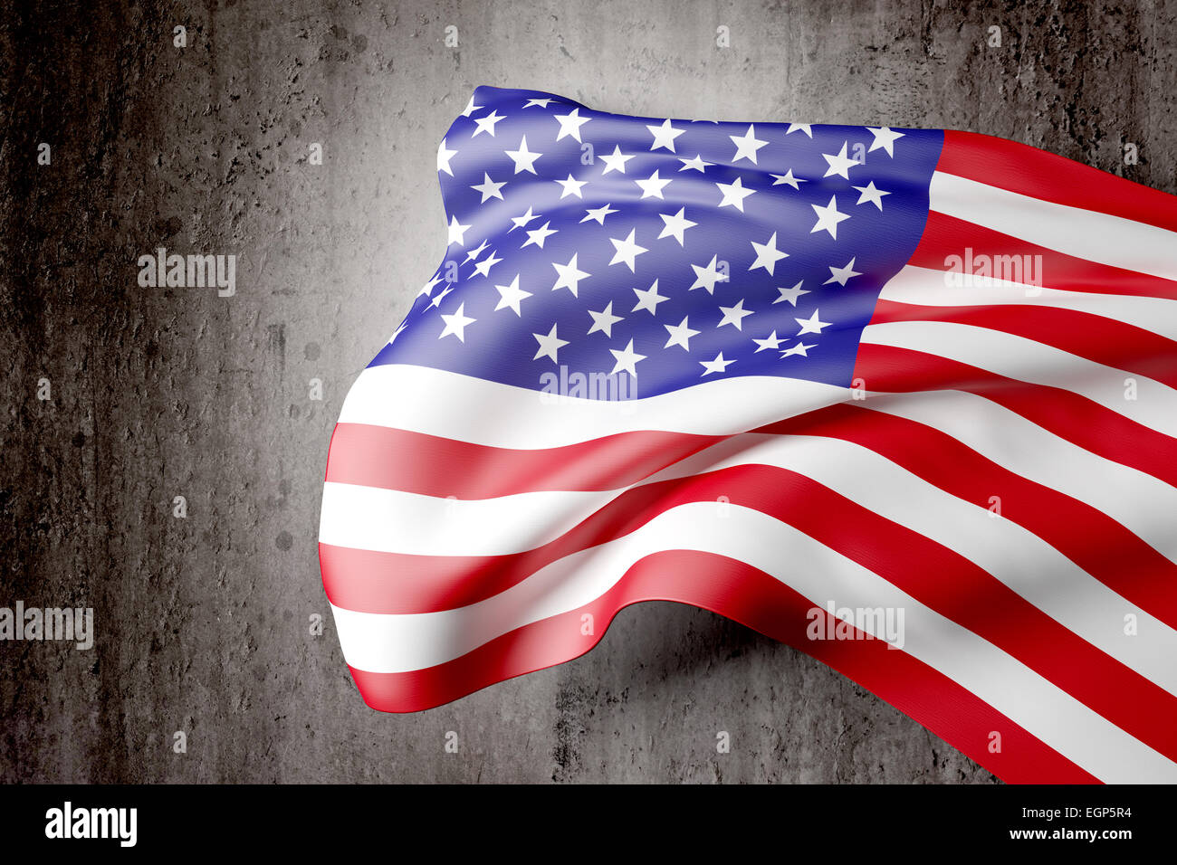 3d rendering of an united states flag on a dirty background Stock Photo ...