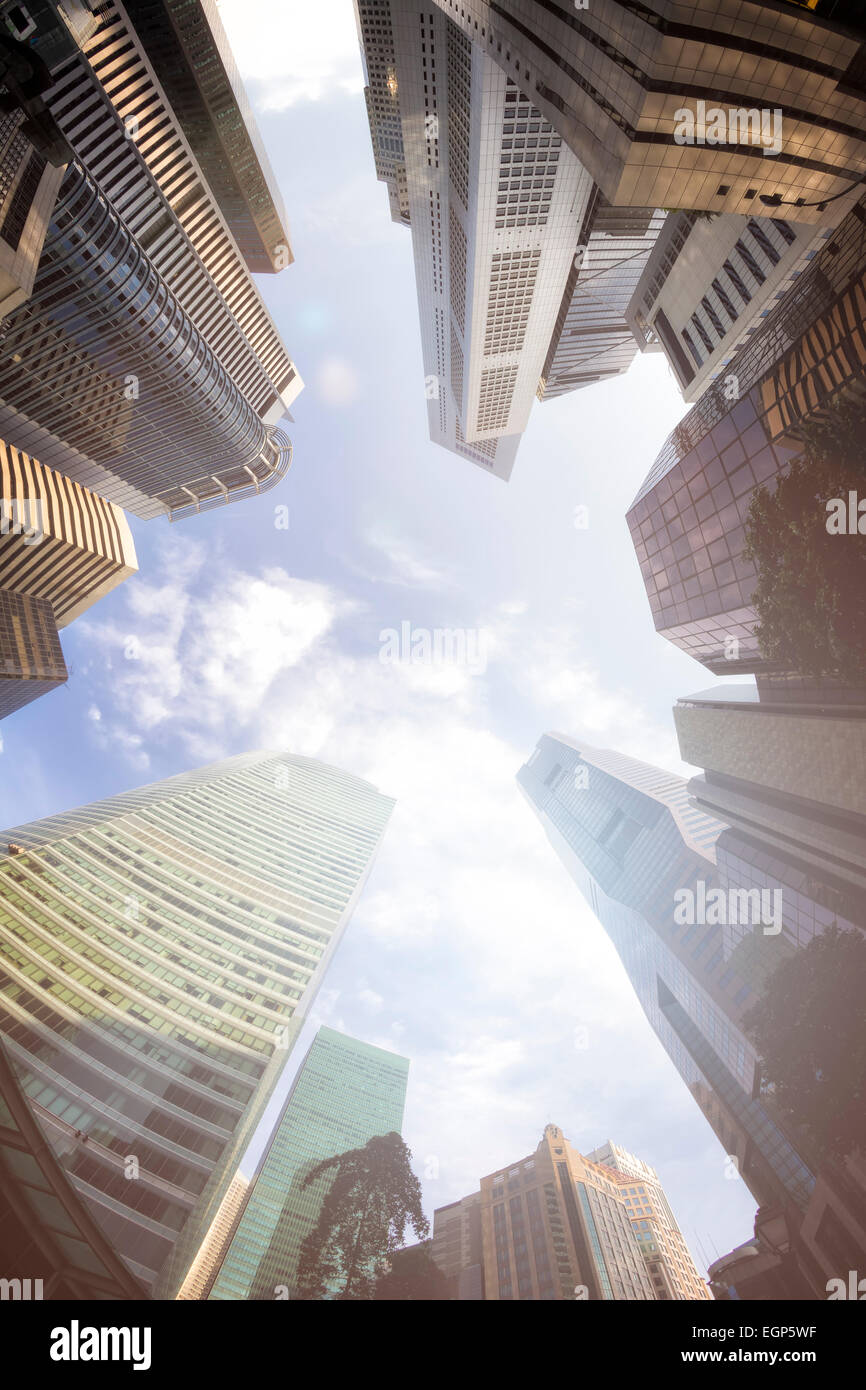Fisheye View of Modern Buildings. Business Concept Stock Photo - Alamy