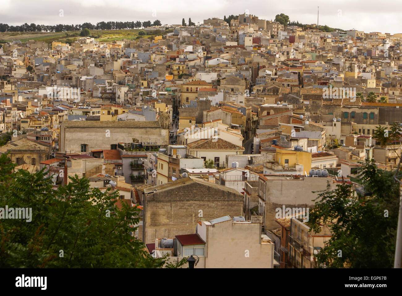 Calatafimi view of city ,sicilia,italy Stock Photo - Alamy