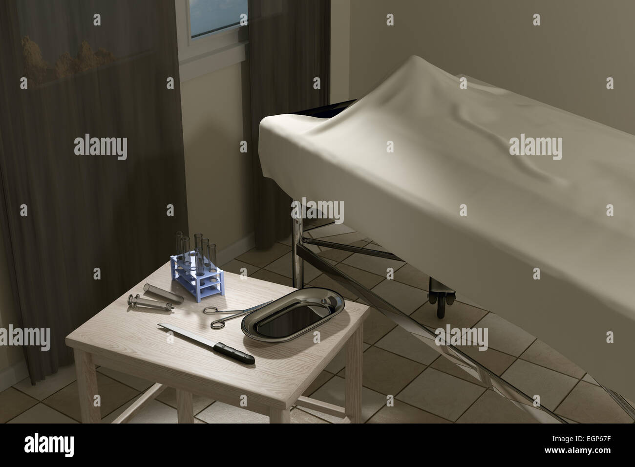 3d rendering of some elements for an autopsy Stock Photo - Alamy