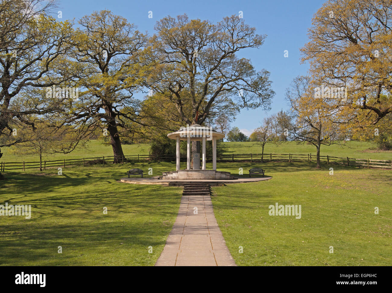The Magna Carta Memorial in Runnymede commemorating the signing of the ...