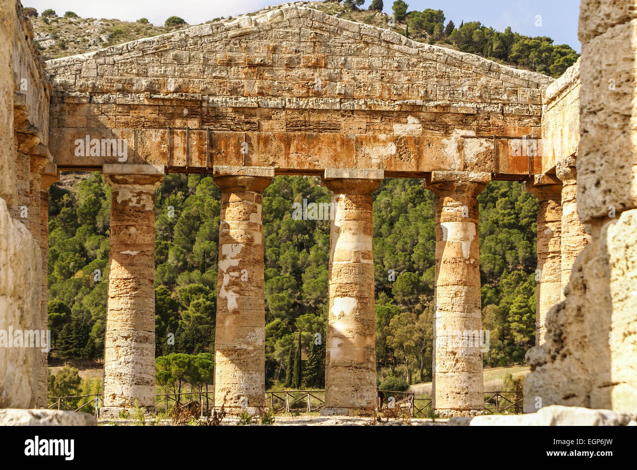 greek temple in the ancient city of Segesta, Sicily Stock Photo - Alamy