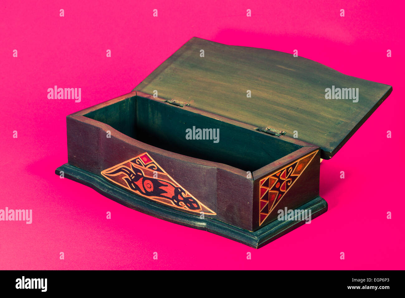 Vintage leather trunk open hi-res stock photography and images - Alamy