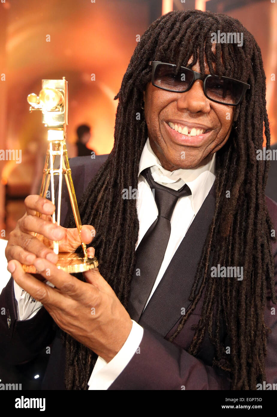 Hamburg, Germany. 27th Feb, 2015. US musician Nile Rodgers poses with ...