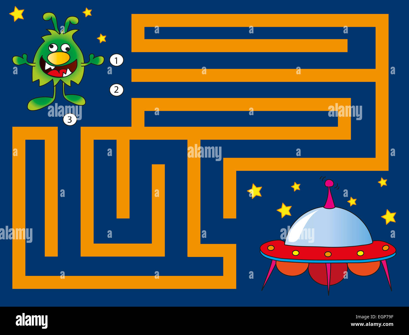 illustration of easy game for children Stock Photo - Alamy