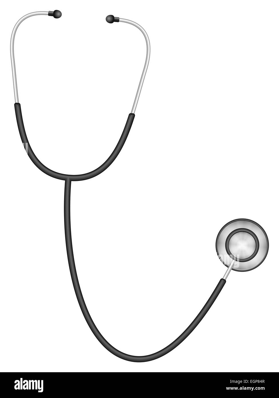Stethoscope on a white background. Vector illustration Stock Photo - Alamy