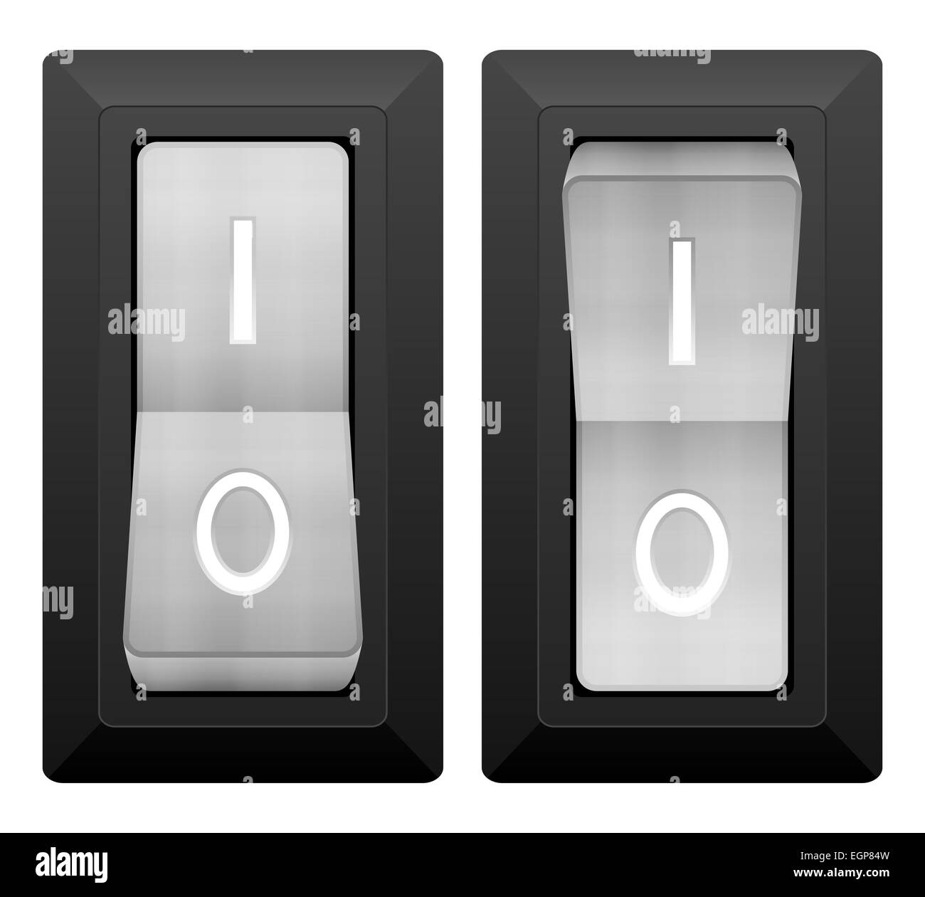 Electric switch on a white background Stock Photo - Alamy