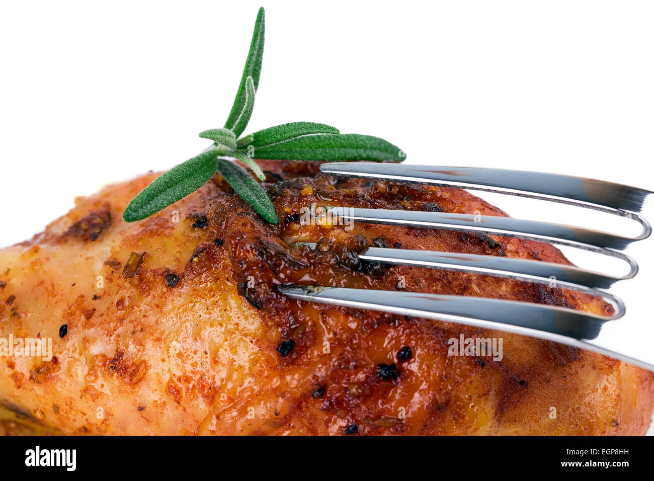 roasted chicken ham rosemary Stock Photo - Alamy