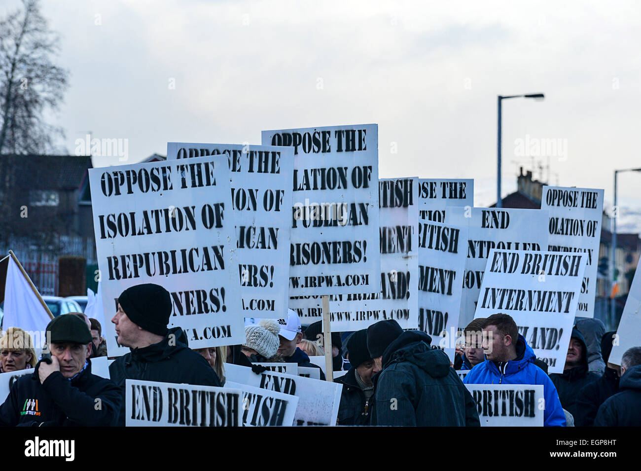 Irish Republican Prisoners Welfare Association (IRPWA ) protest against ...