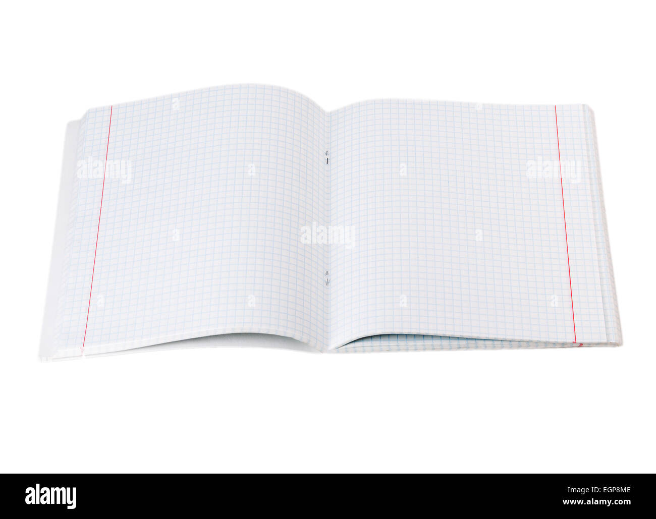 notebook open isolated on white background Stock Photo - Alamy