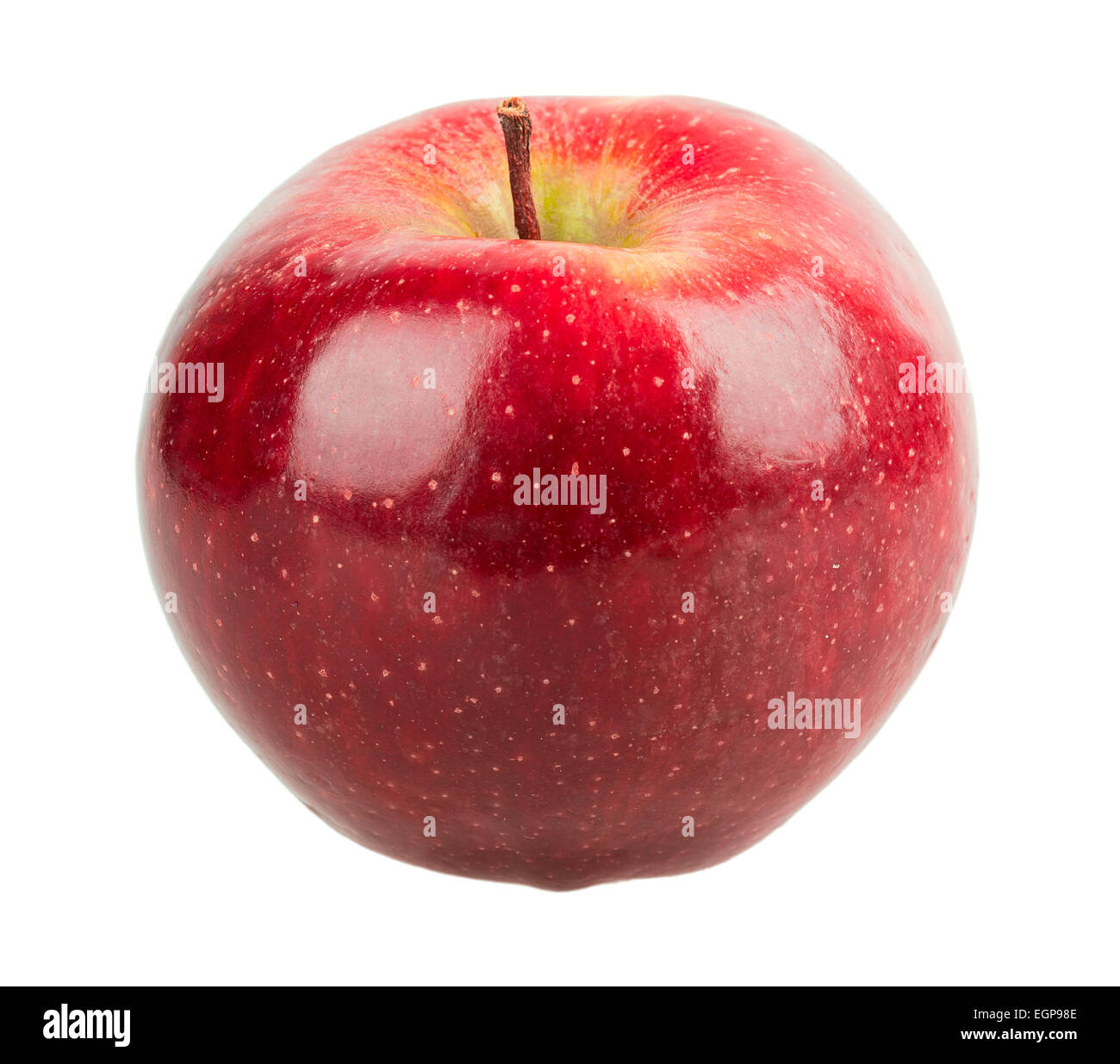 Single red apple isolated on white background Stock Photo - Alamy