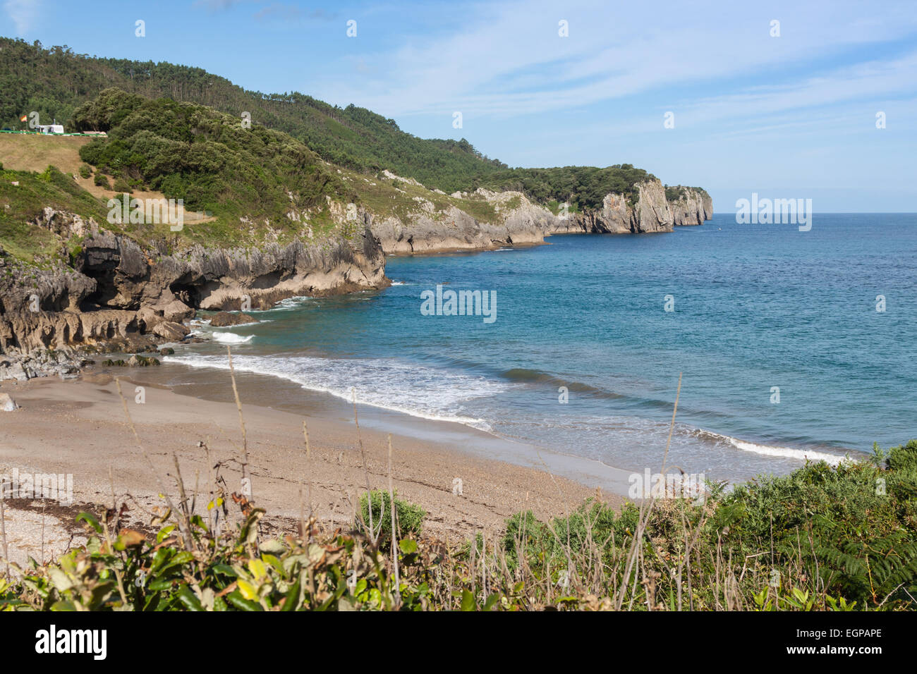 Beach of Pechon, Cantabria, Spain Stock Photo - Alamy