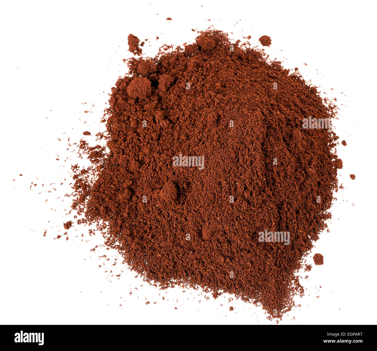 ground coffee and grain isolated on white background Stock Photo - Alamy