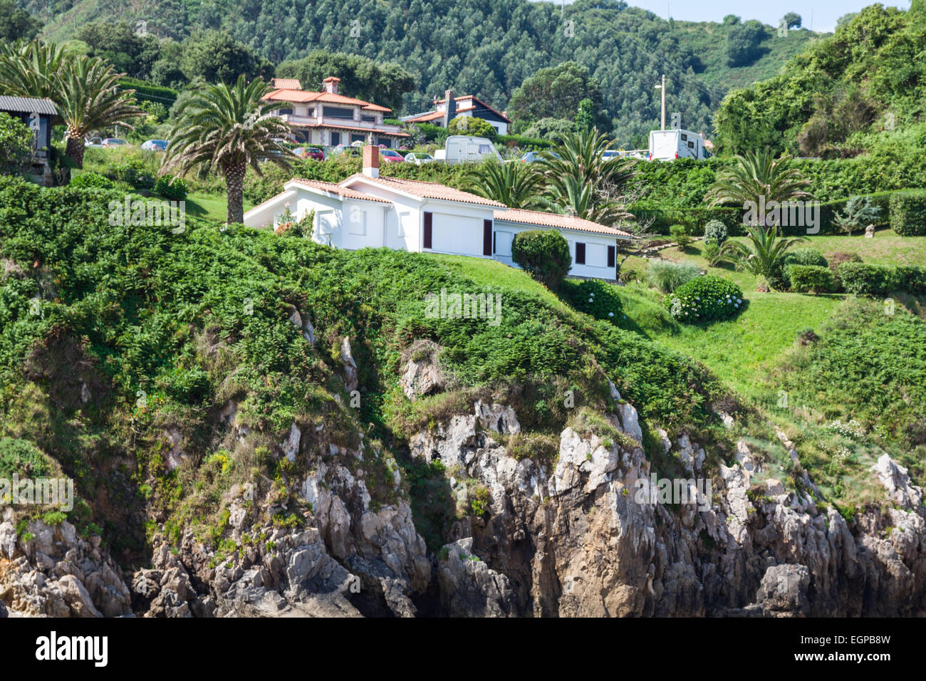 Beach of Pechon, Cantabria, Spain Stock Photo - Alamy