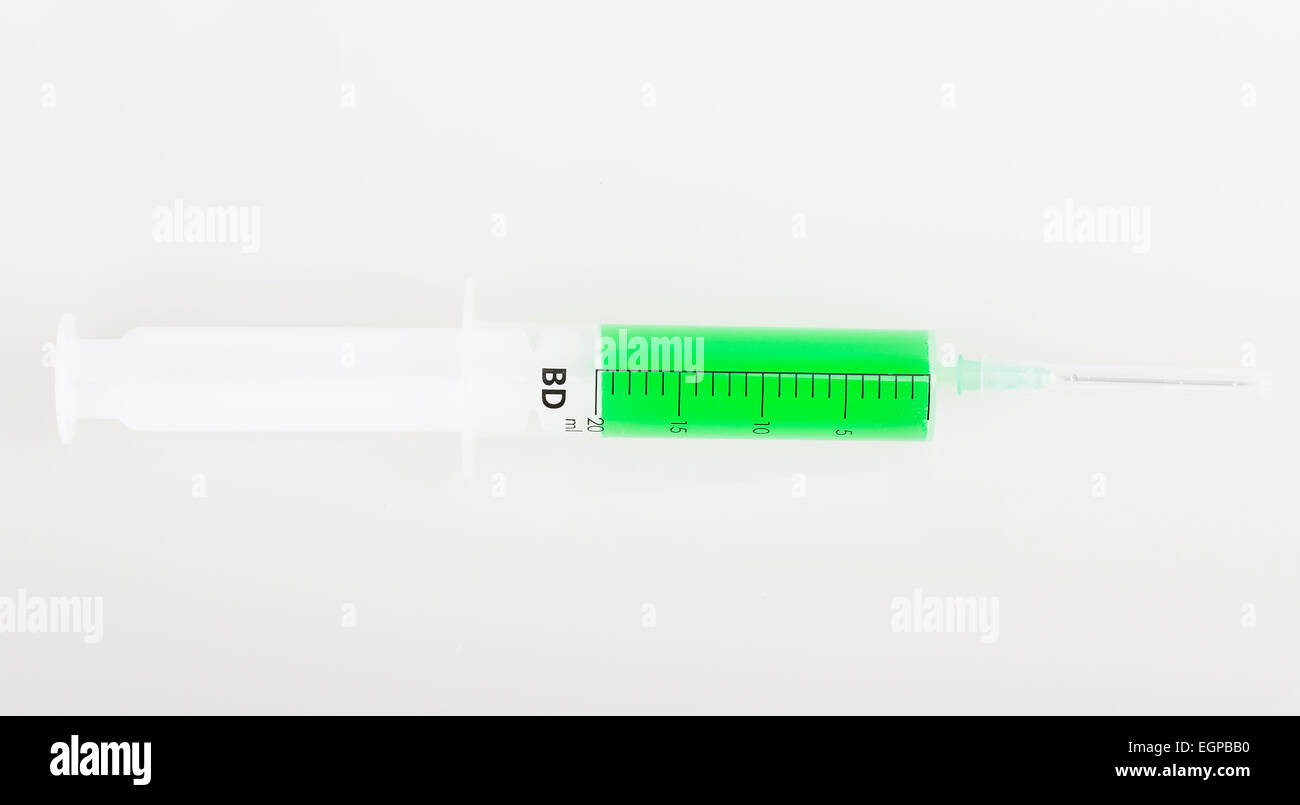 syringe drop isolated on white background Stock Photo - Alamy