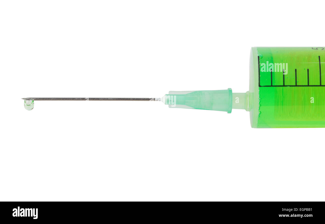 syringe drop isolated on white background Stock Photo - Alamy
