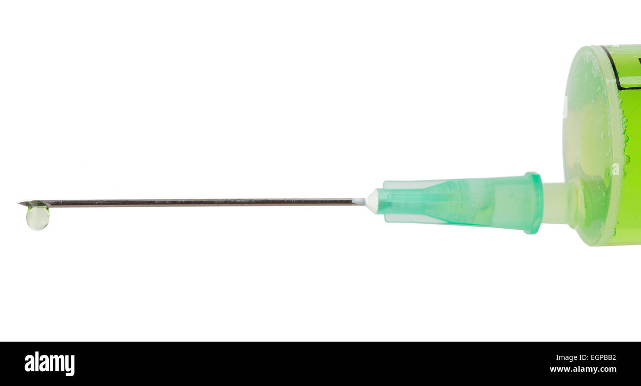 syringe drop isolated on white background Stock Photo - Alamy