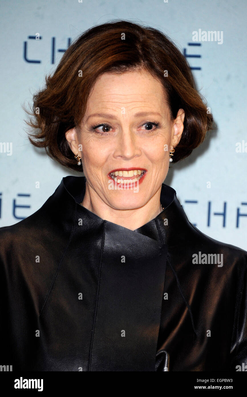 Sigourney Weaver at the Photocall for the film 'Chappie' in Hotel de ...